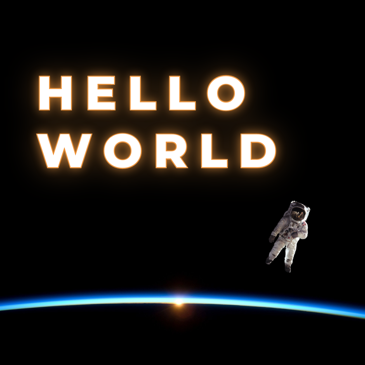 Black Modern Hello World Space Logo – Succulents by Sulli